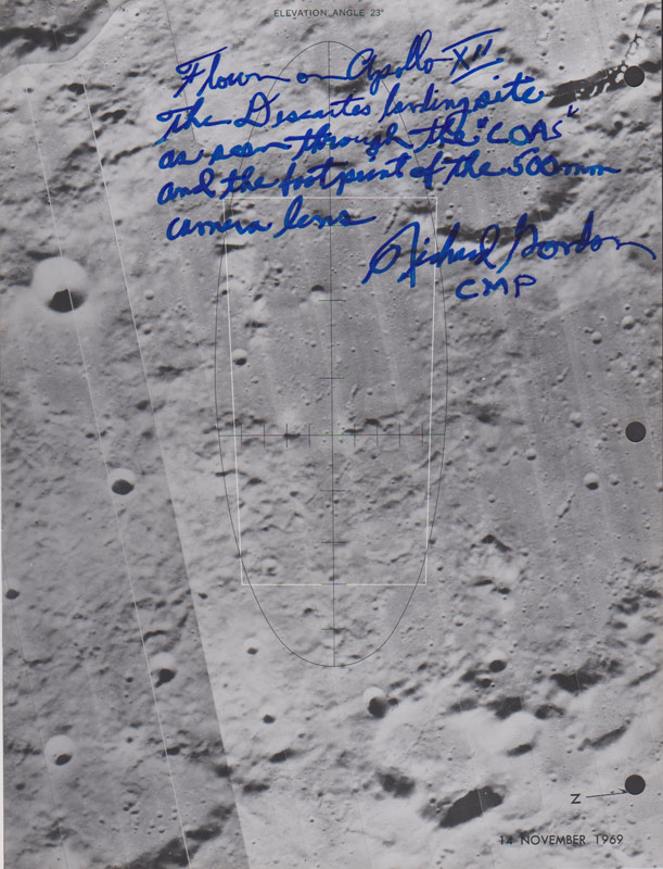 Apollo 12 Flown Lunar Landing Site Landmark Maps