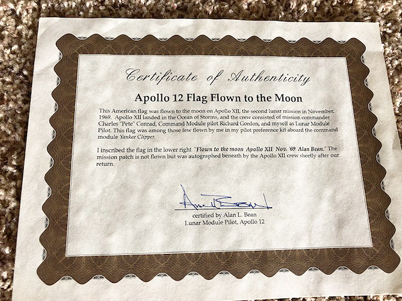Apollo 12 Flown US Flag