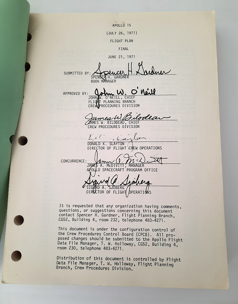 Apollo 15 Final Flight Plan