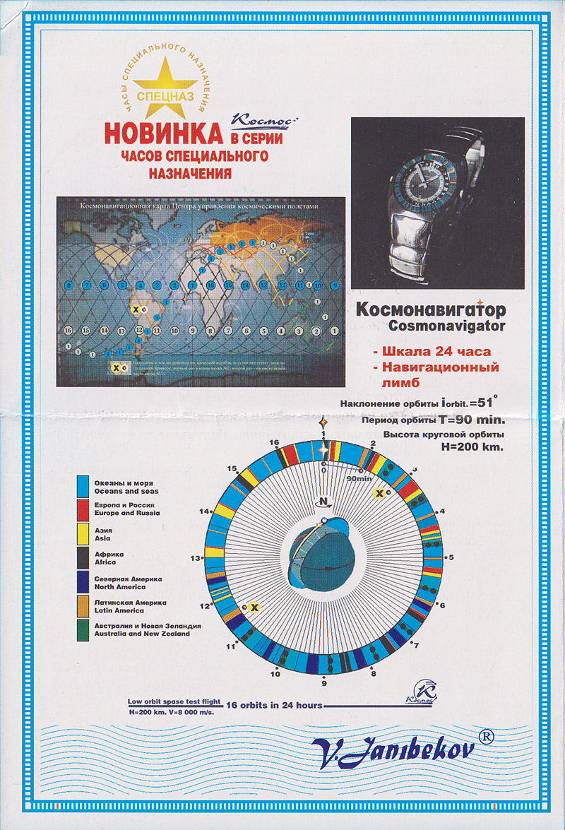 ISS Twice Flown Cosmonavigator Cosmonaut Watch