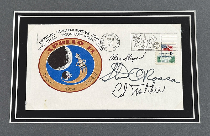 Apollo 14 Crew Signed Cover Framed