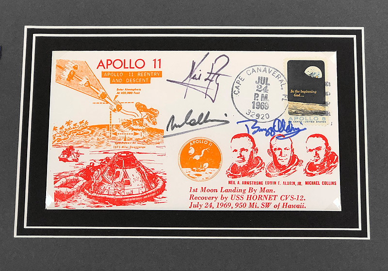 Apollo 11 Crew framed autographed cover