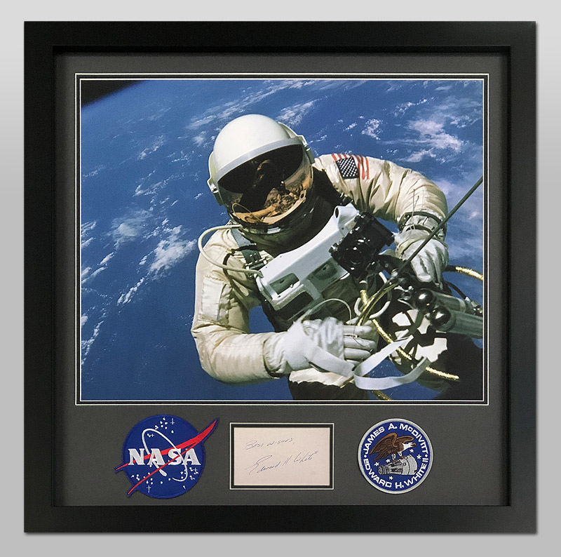 Ed White II signed presentation 20x16 inch Gemini IV EVA
