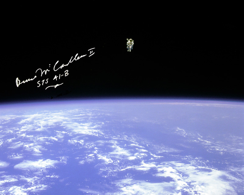 Bruce McCandless Autograph First Untethered Space Walk